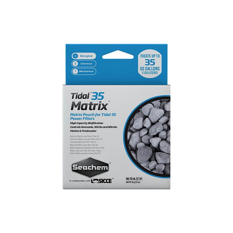 SEACHEM Recarga Matrix para filtro Tidal 35 (160ml) - Aquaeden